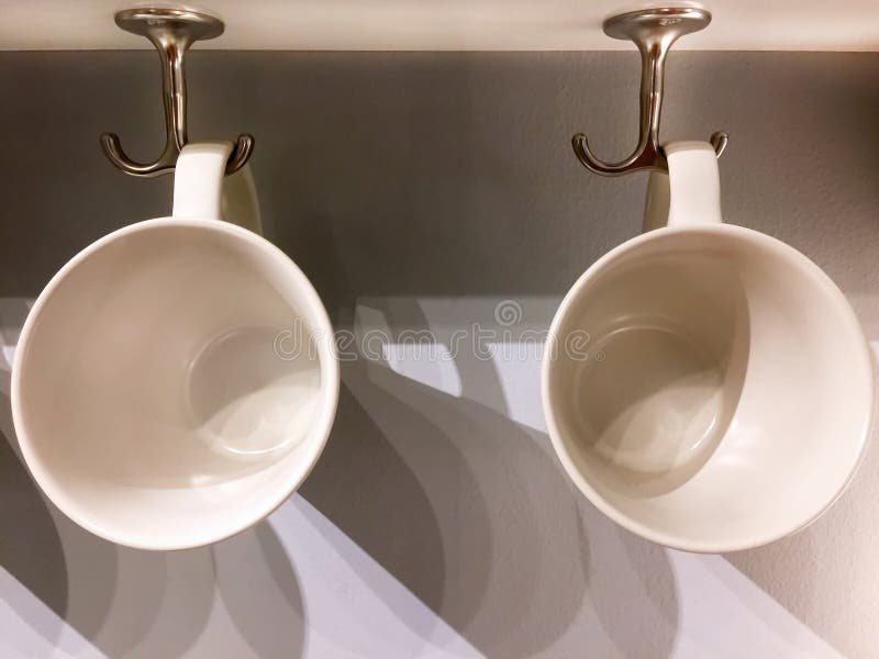 Hanging cups stock image. Image of mugs, dish, breakfast - 19825615