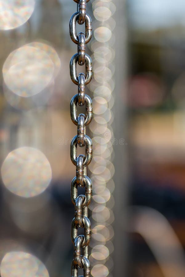 Many Vertical Hanging Stainless Steel Chains Stock Photos - Free ...