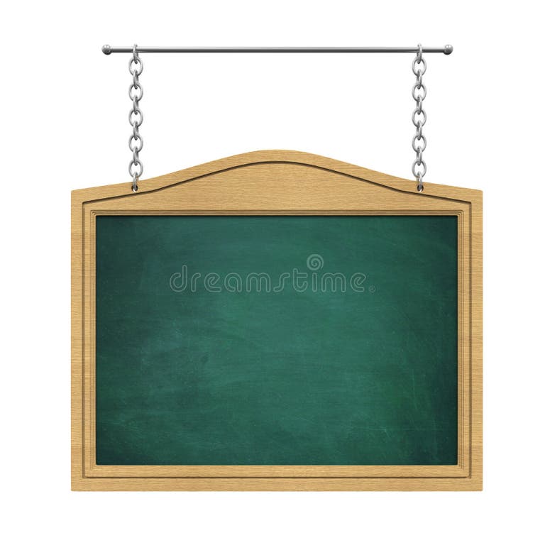 Hanging Chalkboard Isolated Stock Image - Image of placard, isolated ...