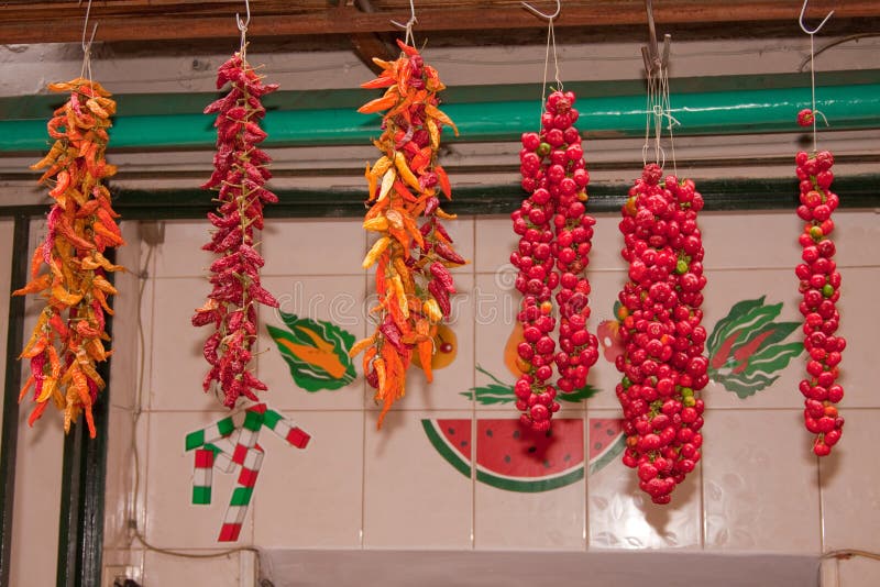 Hanging Chilli Peppers stock image. Image of peppers - 17027617
