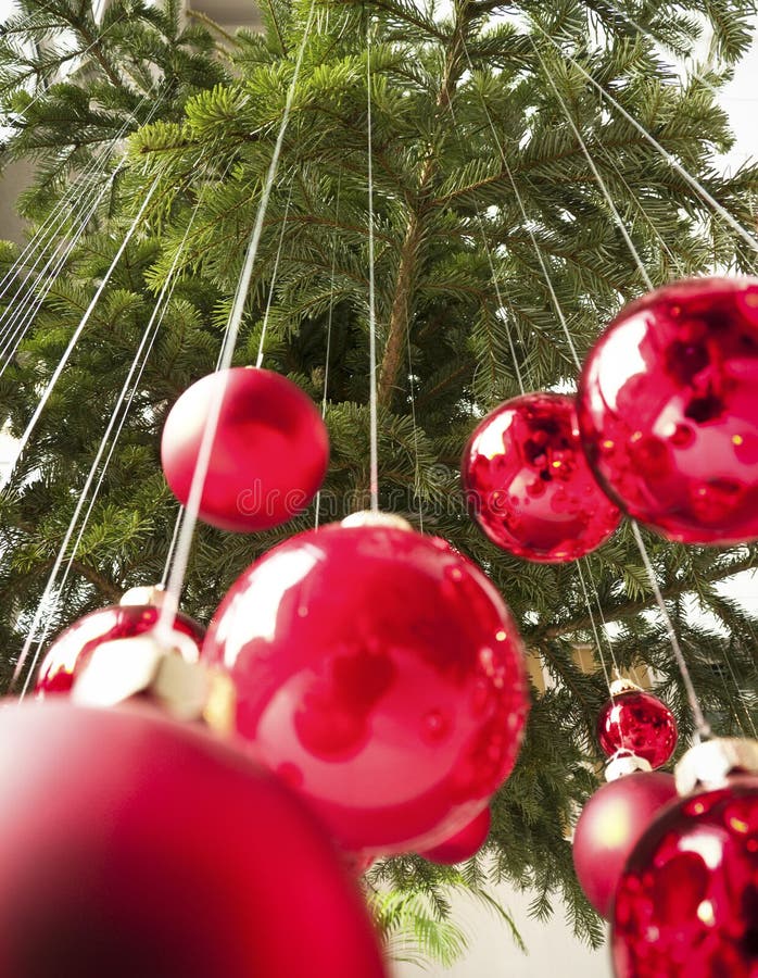 Hanging christmas baubles stock image. Image of full - 34730539