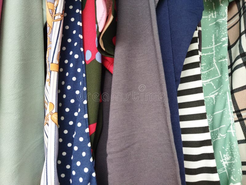 Hanging Cloth in Various Colors Stock Photo - Image of footwear ...