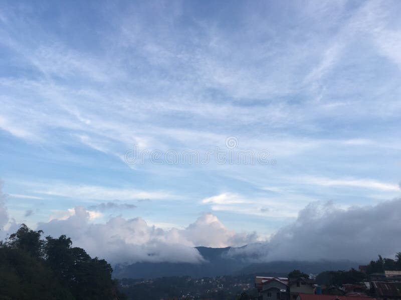 Hanging clouds stock photo. Image of trees, clouds, country - 74798492