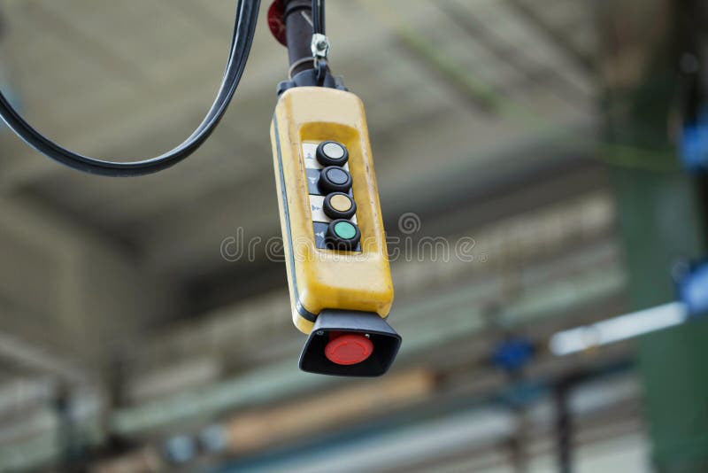 Hanging Control Panel with Switches Stock Image - Image of yellow ...