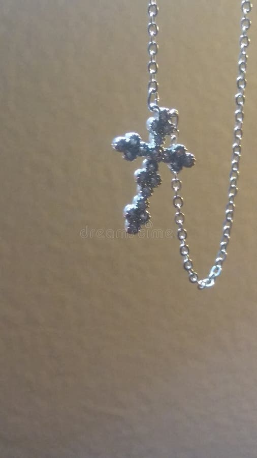 Hanging cross chain stock image. Image of gemstone, circle - 190316033