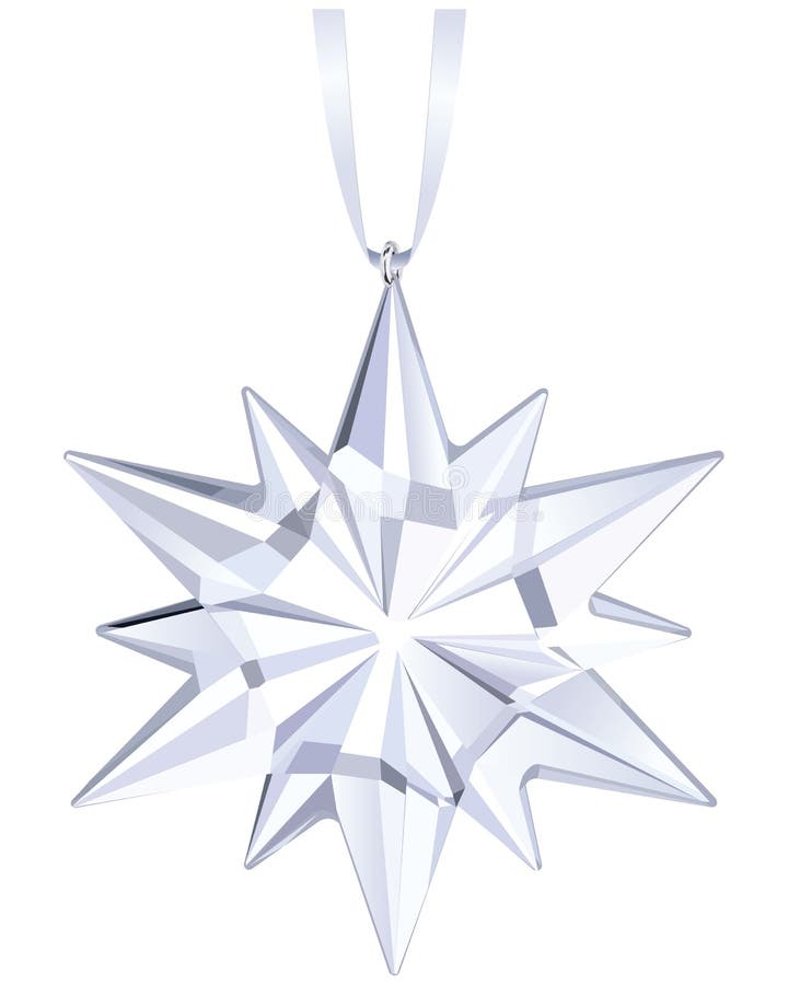 Hanging crystal star. stock vector. Illustration of light - 103352383