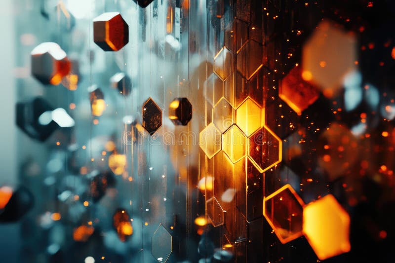 Hanging Cubes Ceiling Installation Stock Photo - Image of decorating ...