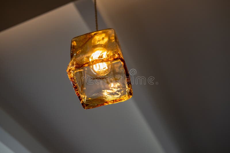Hanging Edison Light Bulb, Also Known As Filament Light Bulb. Stock ...