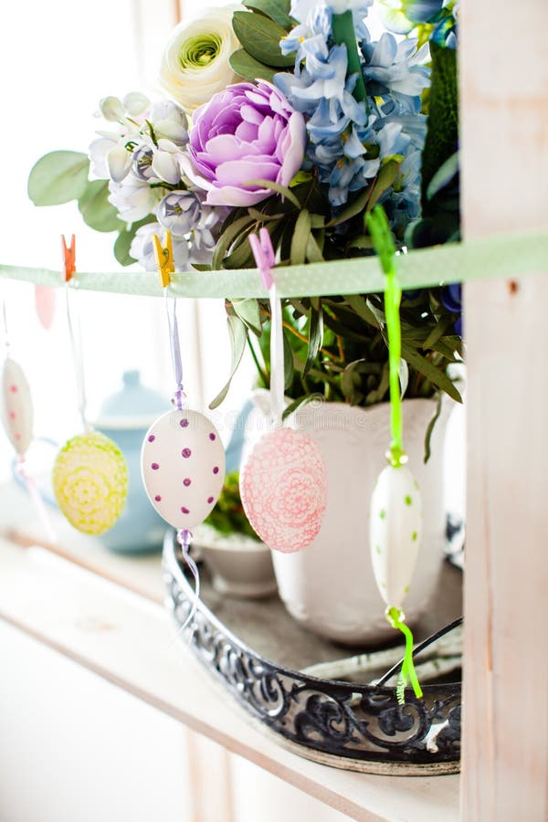 Easter Decortaions Interior Stock Image - Image of eastereggs, easter ...