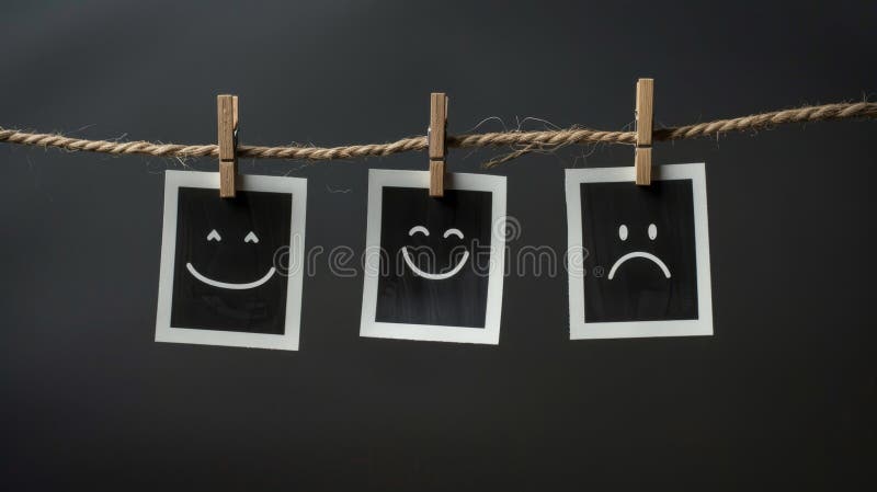 The Hanging Emoticons.AI Generated Image Stock Photo - Image of faces ...
