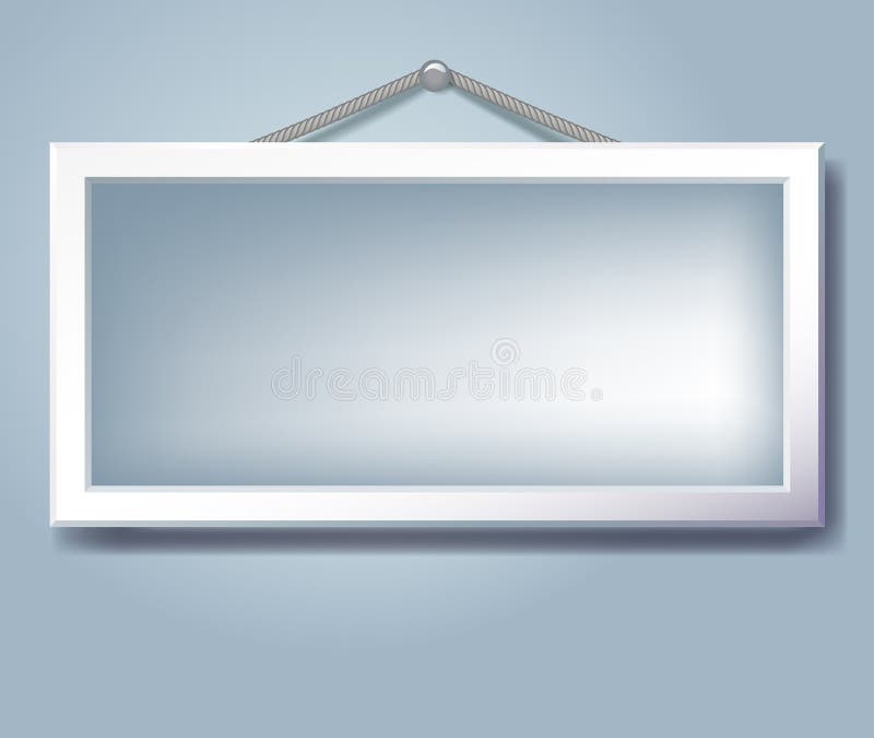 Hanging empty frame stock vector. Illustration of square - 31973562