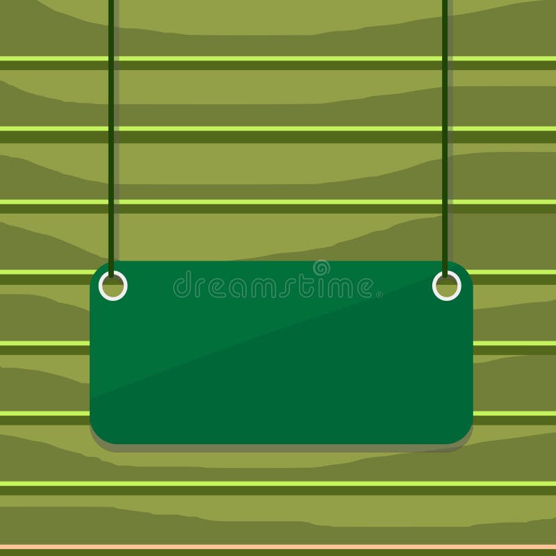 Hanging Empty Rectangle Shaped Sign on Colorful Background. Board ...