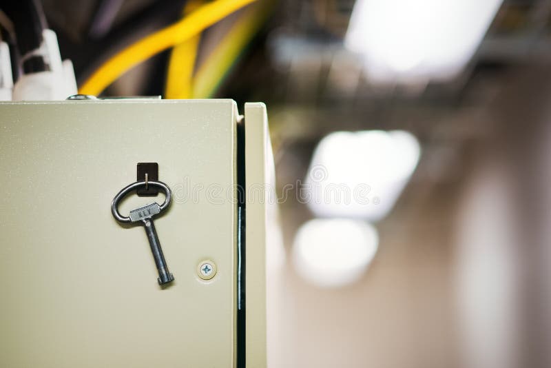 Hanging Enclosure Key in Electrical Substation. Stock Photo - Image of ...