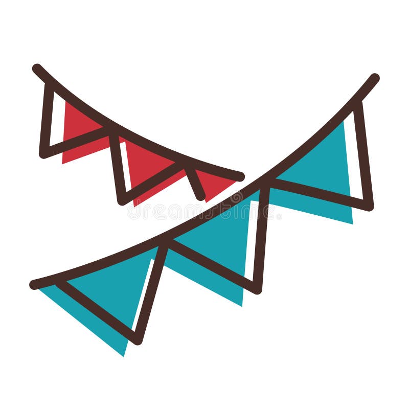 Hanging Festive Flags Set. Vector Stock Vector - Illustration of ...