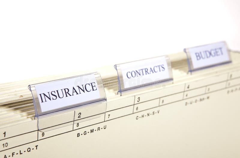 File Folder Labeled Insurance Stock Photo - Image of inside, filing ...