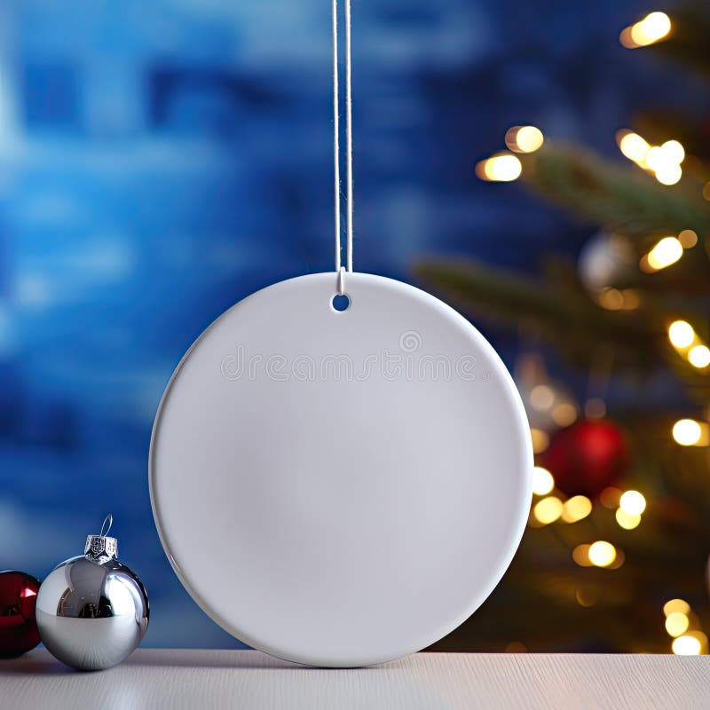 Hanging Flat Plain White Ceramic Ornaments Stock Photo - Image of flat ...