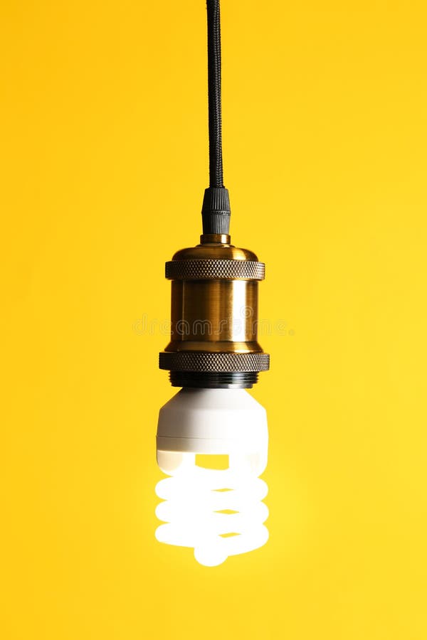 Hanging Fluorescent Lamp Bulb Stock Image - Image of solution, hanging ...