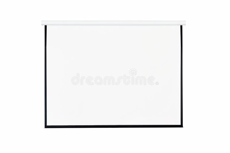 Hanging Foldable Projection Screen Isolated Stock Photo - Image of ...