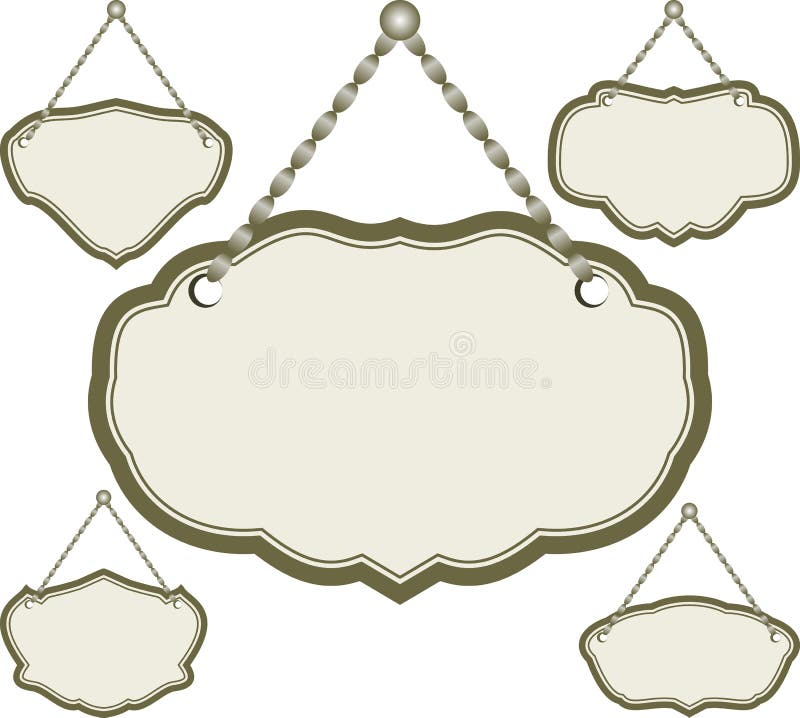 Hanging frame stock vector. Illustration of sign, banner - 31732860