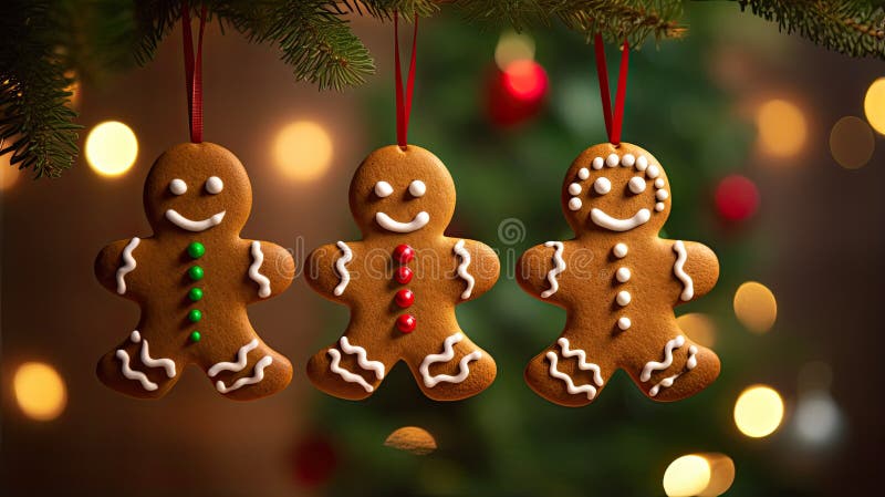 Hanging gingerbread man stock image. Image of snack - 335770829