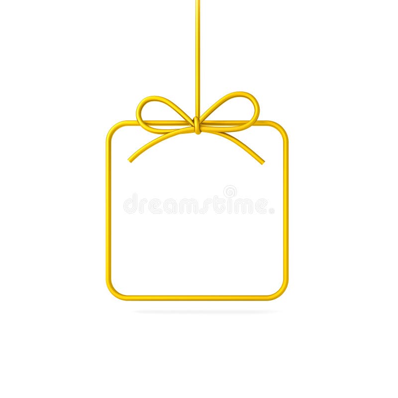 Big Set of Gold Gift Bows with Ribbons. Stock Illustration ...