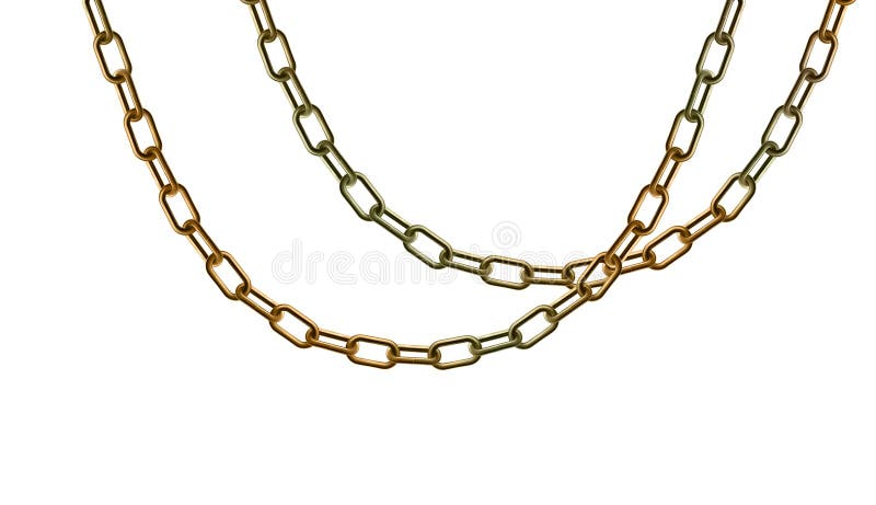 Two Hanging Chains Composition Stock Vector - Illustration of hard ...