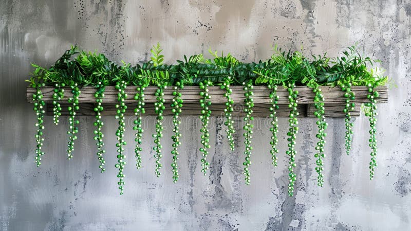 Hanging Greenery with String of Pearls Plant. Generative Ai Stock ...