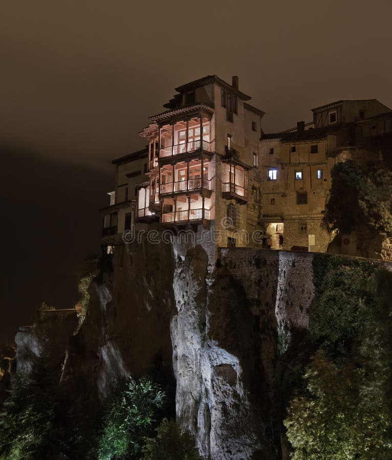 Hanging houses of Cuenca stock image. Image of homes - 38263699