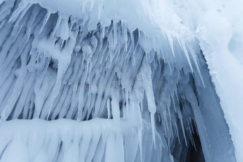 Hanging Icicles. Winter Background. Nature Texture Stock Photo - Image ...