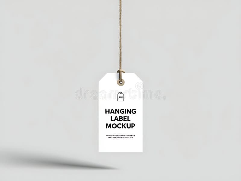 Hanging Label Mockup Design Template Illustration Stock Image - Image ...