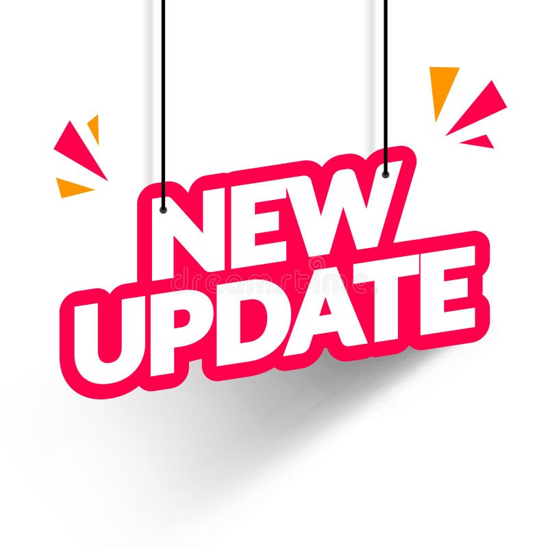 Hanging Sign with Text New Update Stock Vector - Illustration of ...