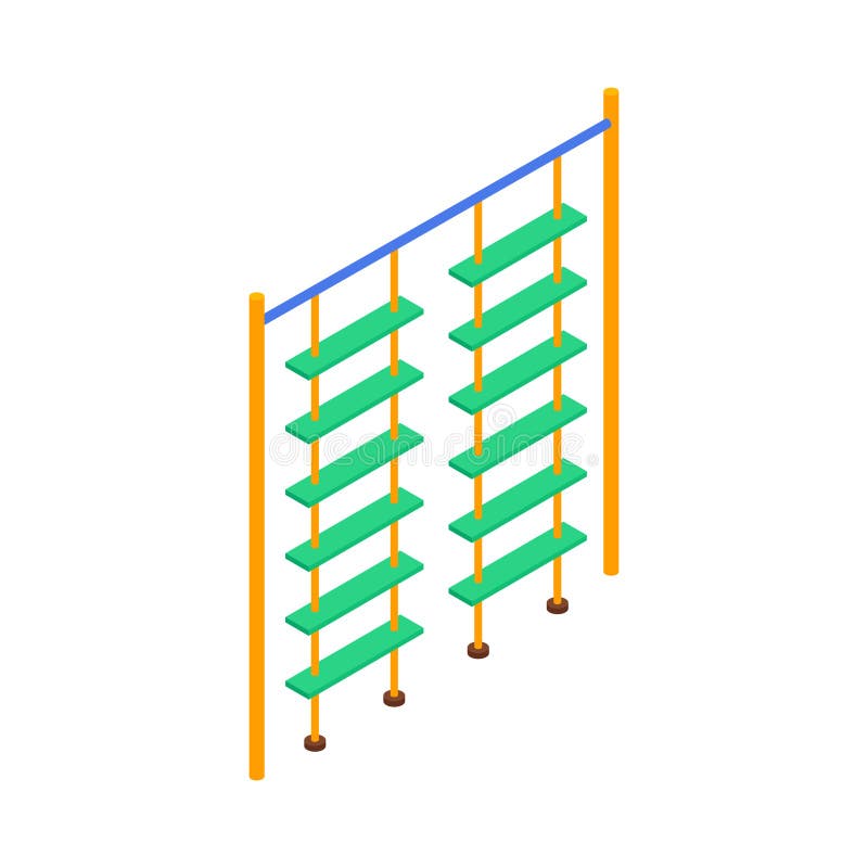 Hanging Ladder Playground Composition Stock Vector - Illustration of ...