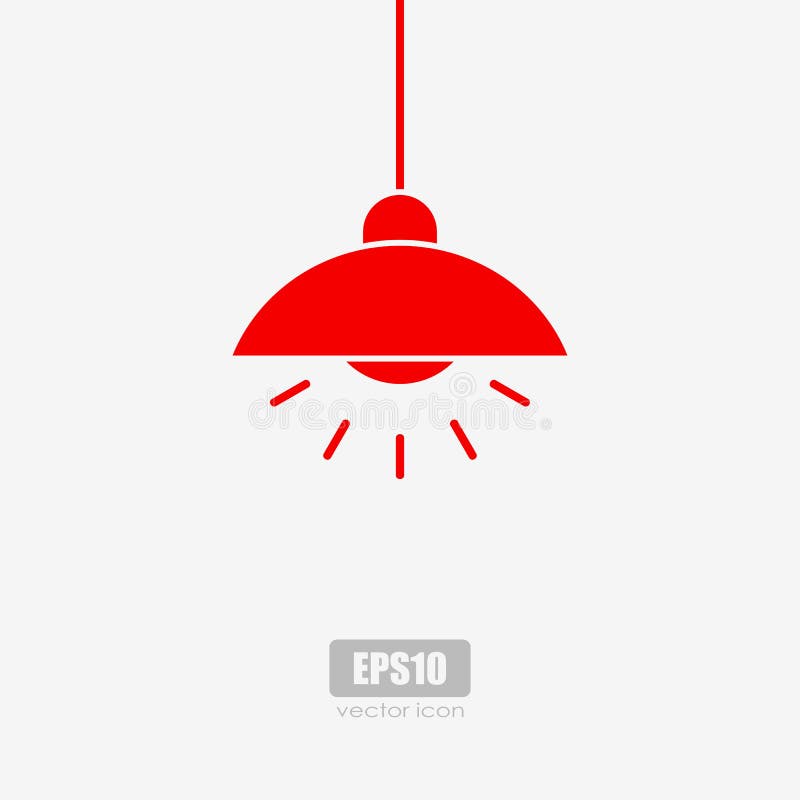 Hanging lamp vector icon stock vector. Illustration of enlight - 86546351