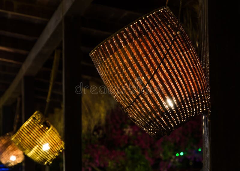 Hanging lamps stock image. Image of design, basket, home - 36488007
