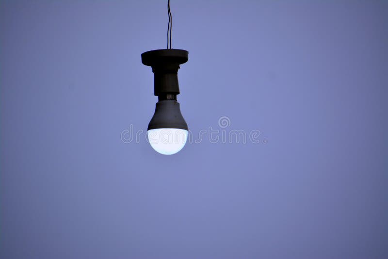 Hanging led bulb with wire stock image. Image of hanging - 170116929