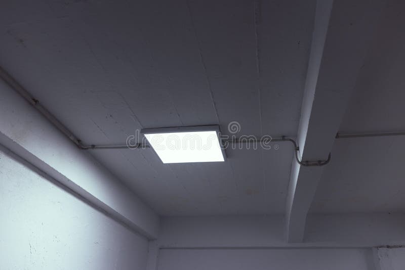 Hanging LED Lights on a Ceiling in an Office Stock Photo - Image of ...