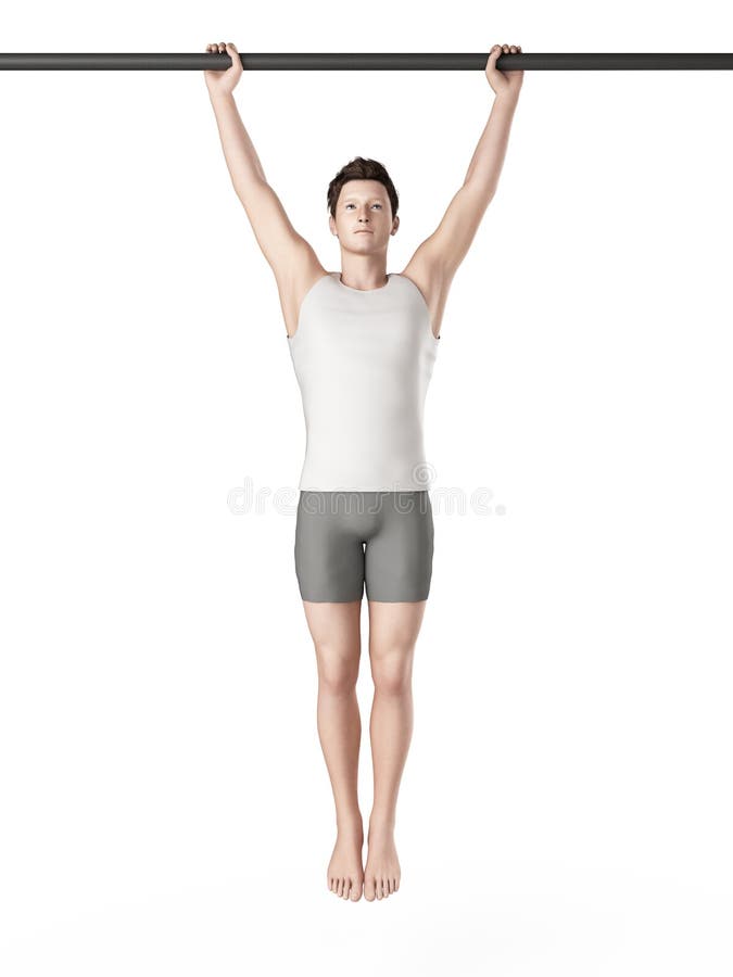 Hanging leg raises stock illustration. Illustration of athletic - 57003064