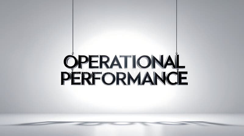 Hanging Letters Display the Phrase Operational Performance in a Lighted ...