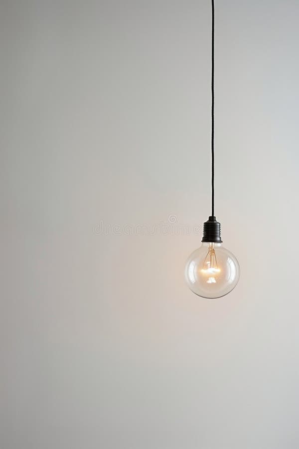Hanging Light Bulb Ai Photo Stock Illustration - Illustration of ...