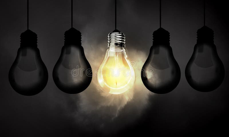 Hanging light bulb stock image. Image of bulb, glowing - 57780293