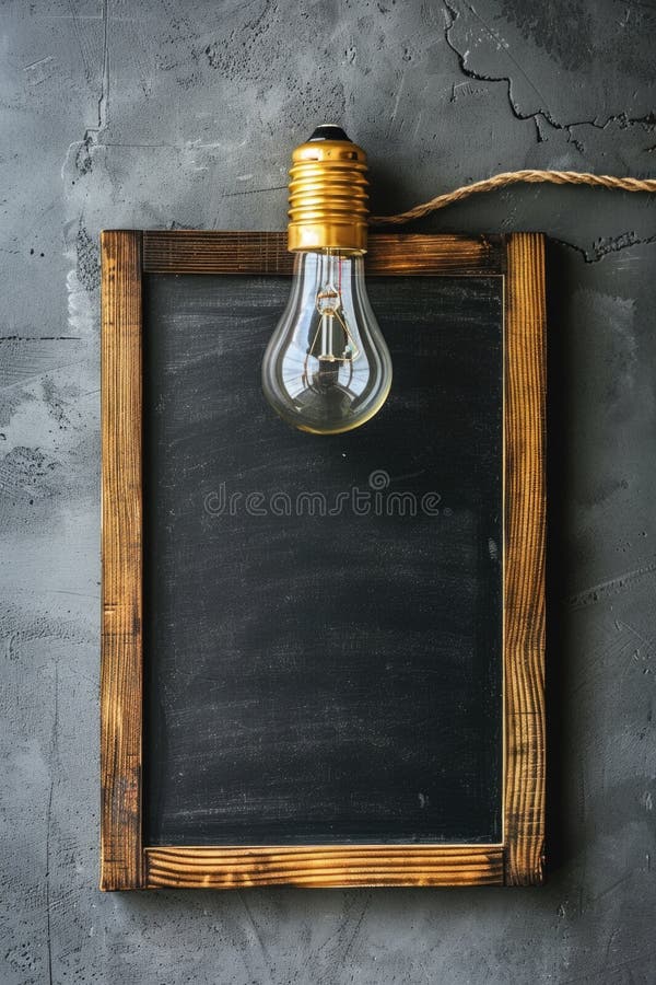 Hanging Light Bulb Wooden Frame Stock Image - Image of charm, lamp ...