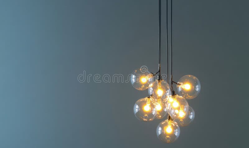 Hanging Light Fixture Nine Bulbs Stock Photos - Free & Royalty-Free ...
