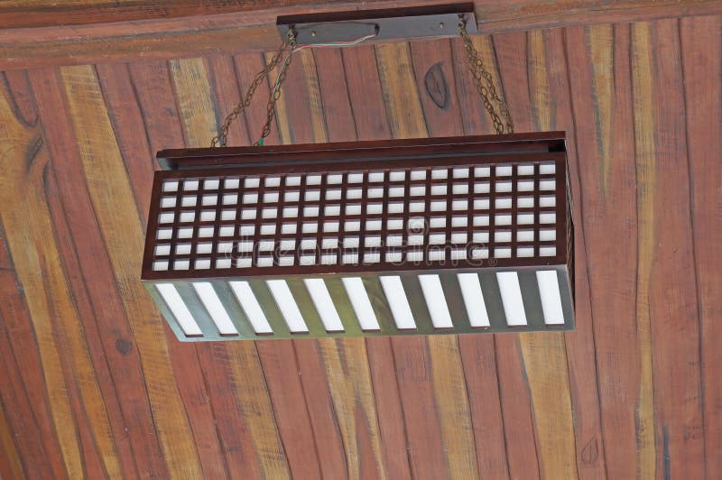 Hanging Light with Wooden Frame Stock Photo - Image of shine, hanging ...