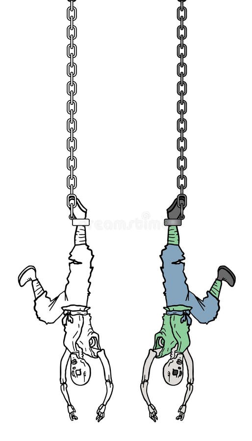 Hanging man stock vector. Illustration of silhouette - 43719351