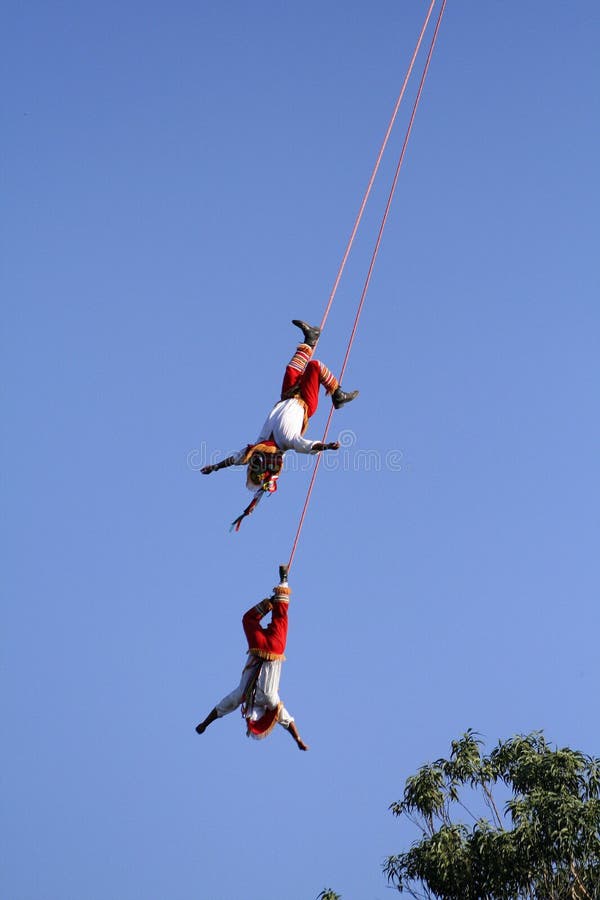 Hanging men stock image. Image of papantla, extreme, culture - 2313787