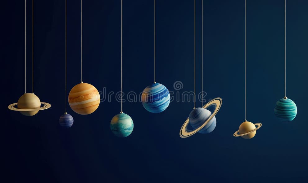 Hanging Model of Solar System Planets with Detailed Textures and Colors ...