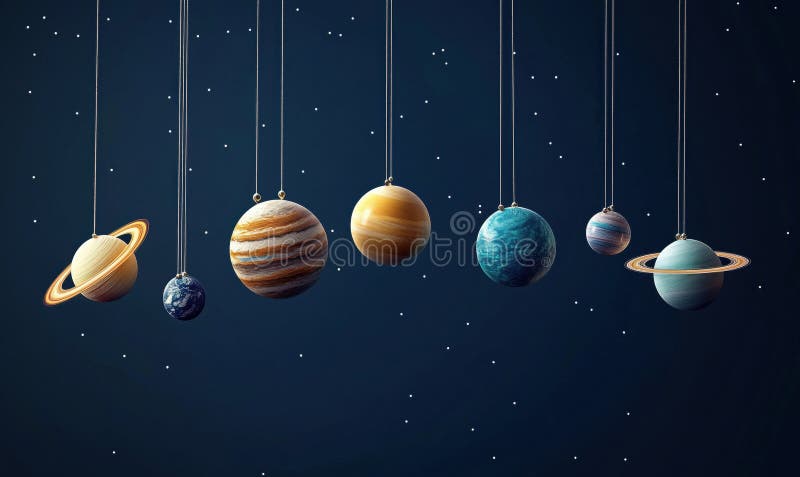 Hanging Model of Solar System Planets with Detailed Textures and Colors ...
