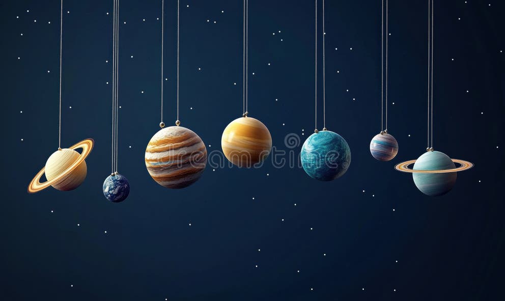 Hanging Model of Solar System Planets with Detailed Textures and Colors ...