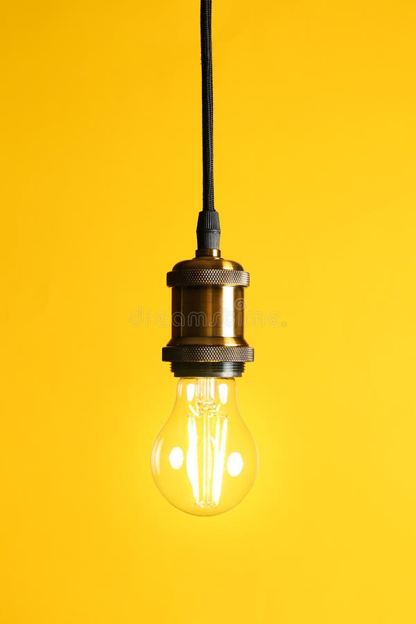 Hanging modern lamp bulb stock photo. Image of interior - 153303112