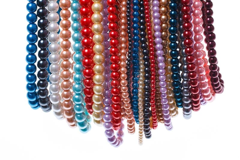 Hanging Multi-colored Beads on a String Stock Image - Image of necklace ...